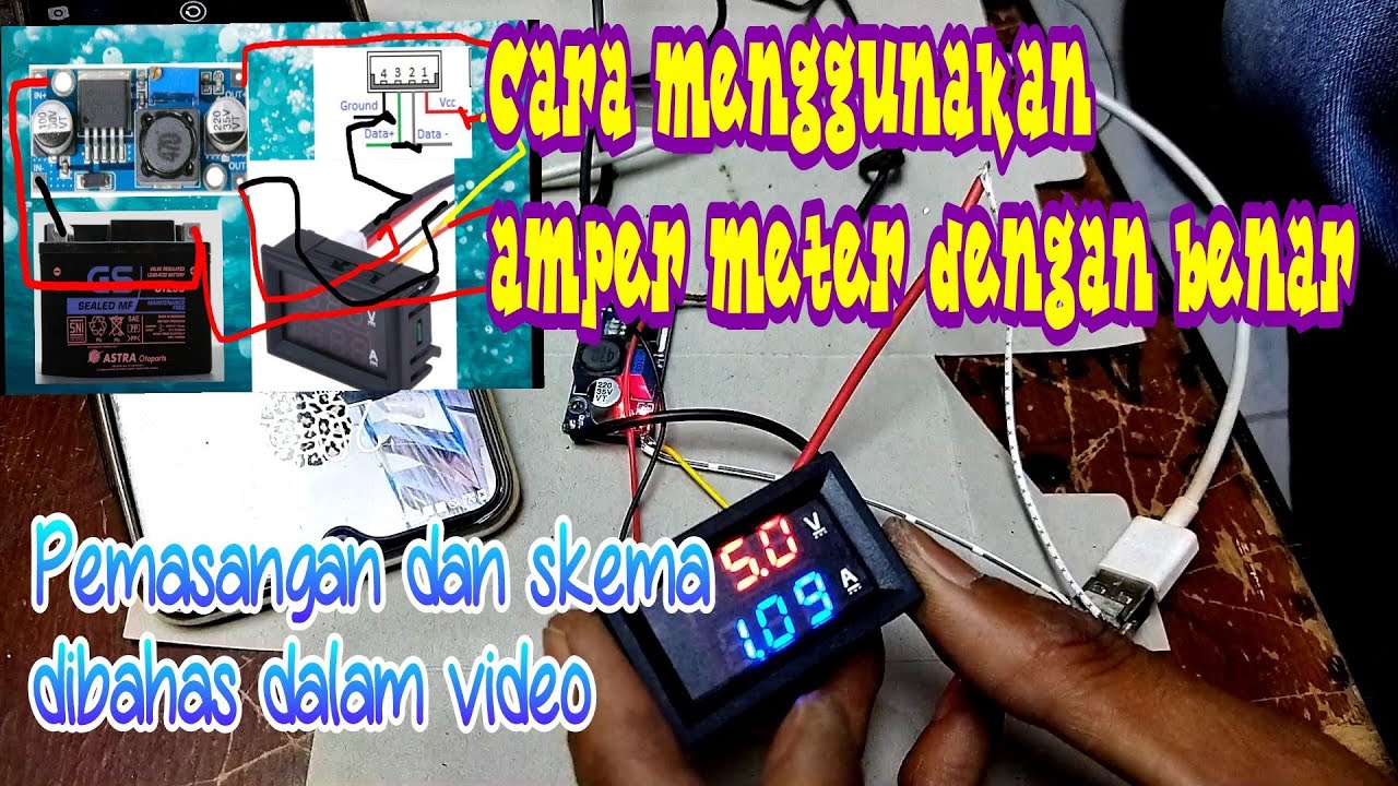 Cara pasang volt meter dan ampere meter dengan benar - YouTube