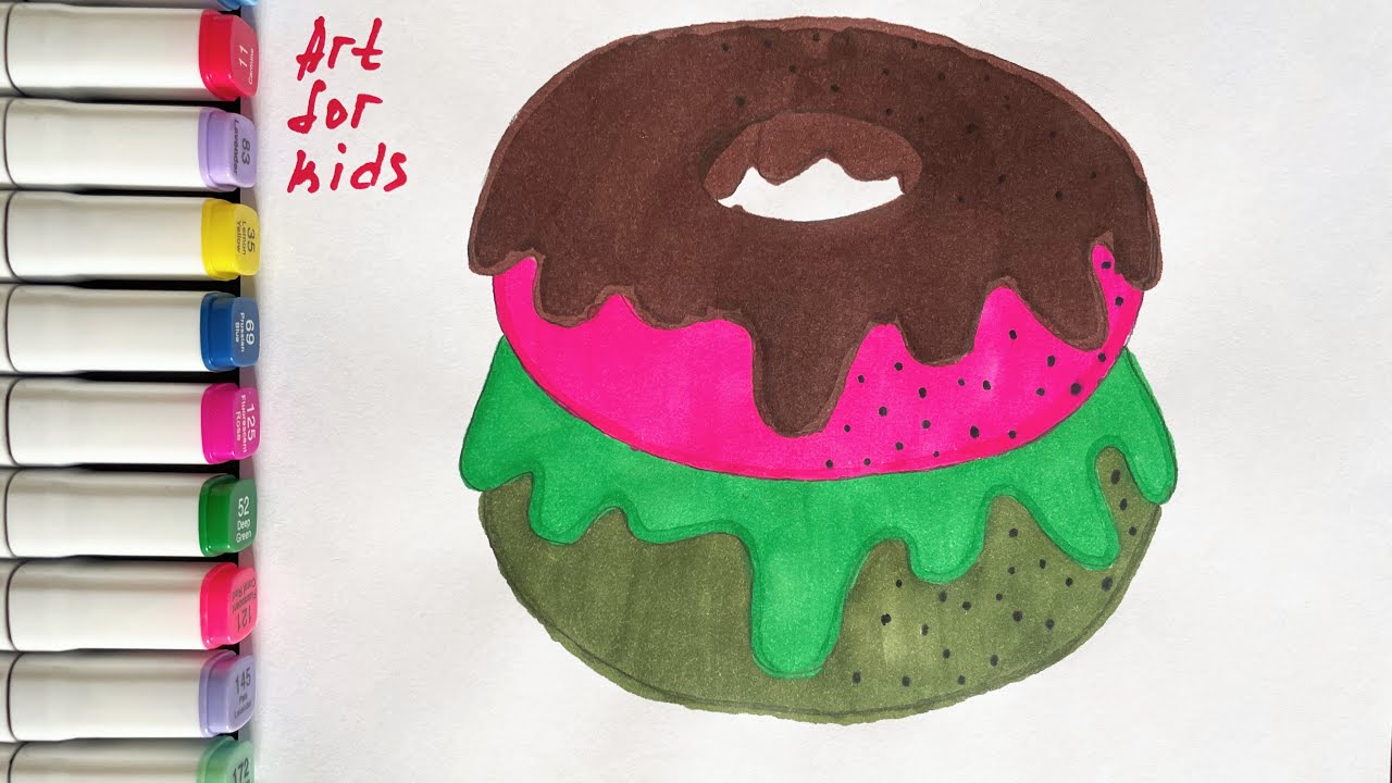 How To Draw A Doughnut / HOW TO DRAW A CUTE DONUT EASILY - HAPPY ...