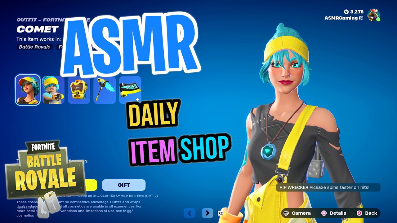 ASMR Fortnite Comet Skin Bundle Is Back! Daily Item Shop 🎮🎧 Relaxing ...