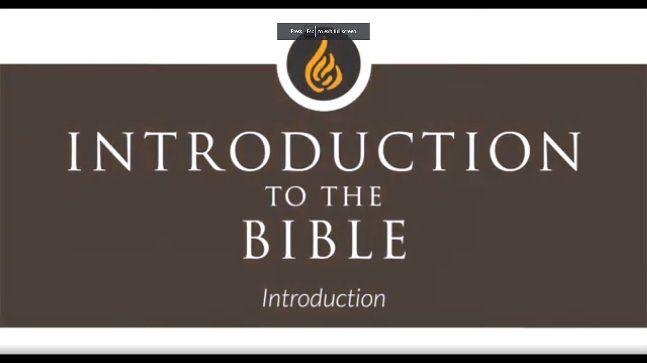 Introduction to the Bible - YouTube