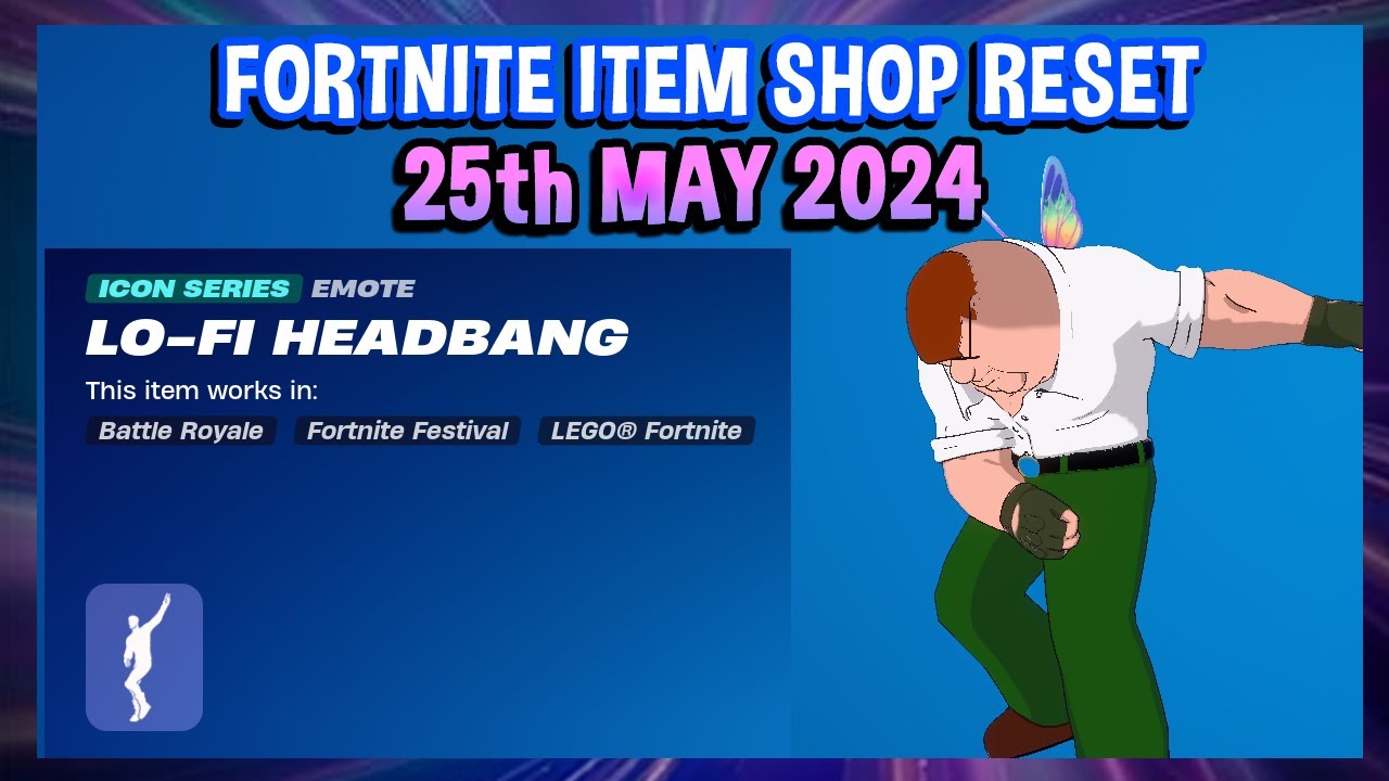 *NEW* LO-FI HEADBANG ICON EMOTE! (Fortnite Item Shop Reset 25th May ...