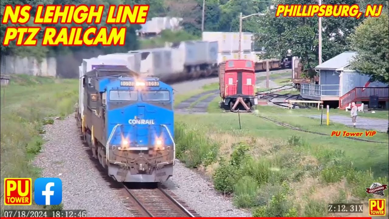 LIVE PTZ Railcam | NS Lehigh Line | Phillipsburg, NJ - YouTube