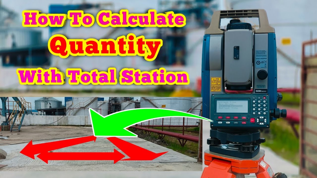 How To Calculate Quantity With Total Station | Total Station Se Volume ...