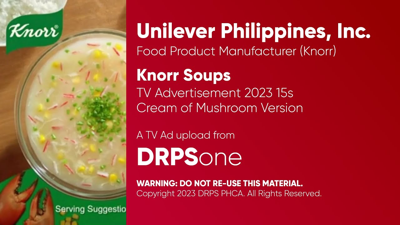 Knorr Soups TV Ad 2023 15s (Philippines, Cream of Mushroom Version ...