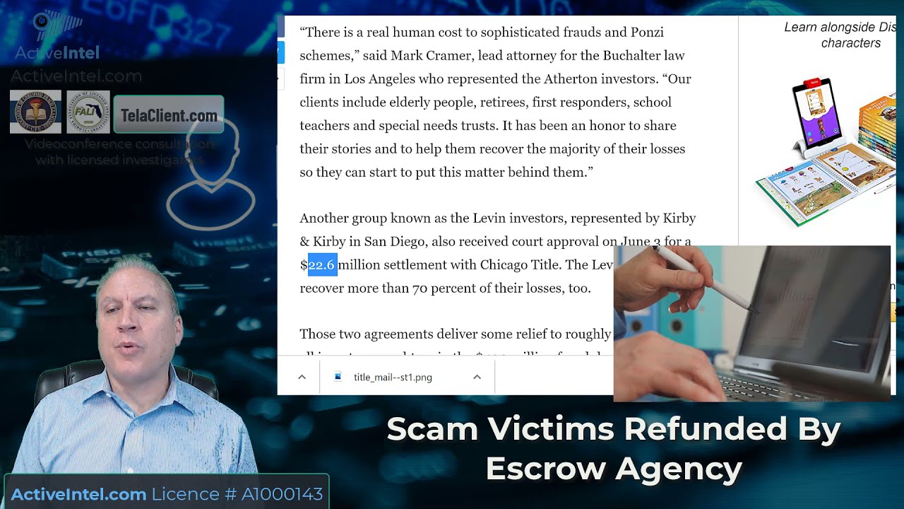 Escrow Firm Refunds Online Scam Losses - YouTube