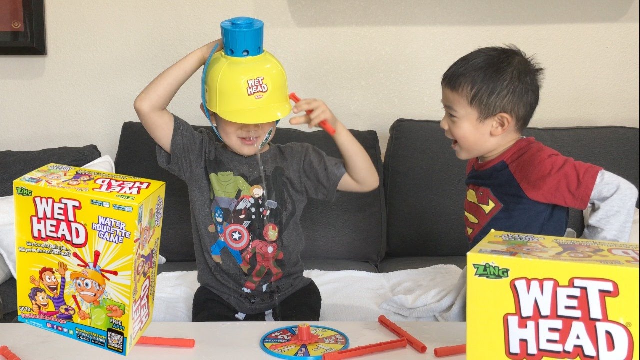 Wet Head Challenge | Water Roulette Game | Family Game Night - YouTube