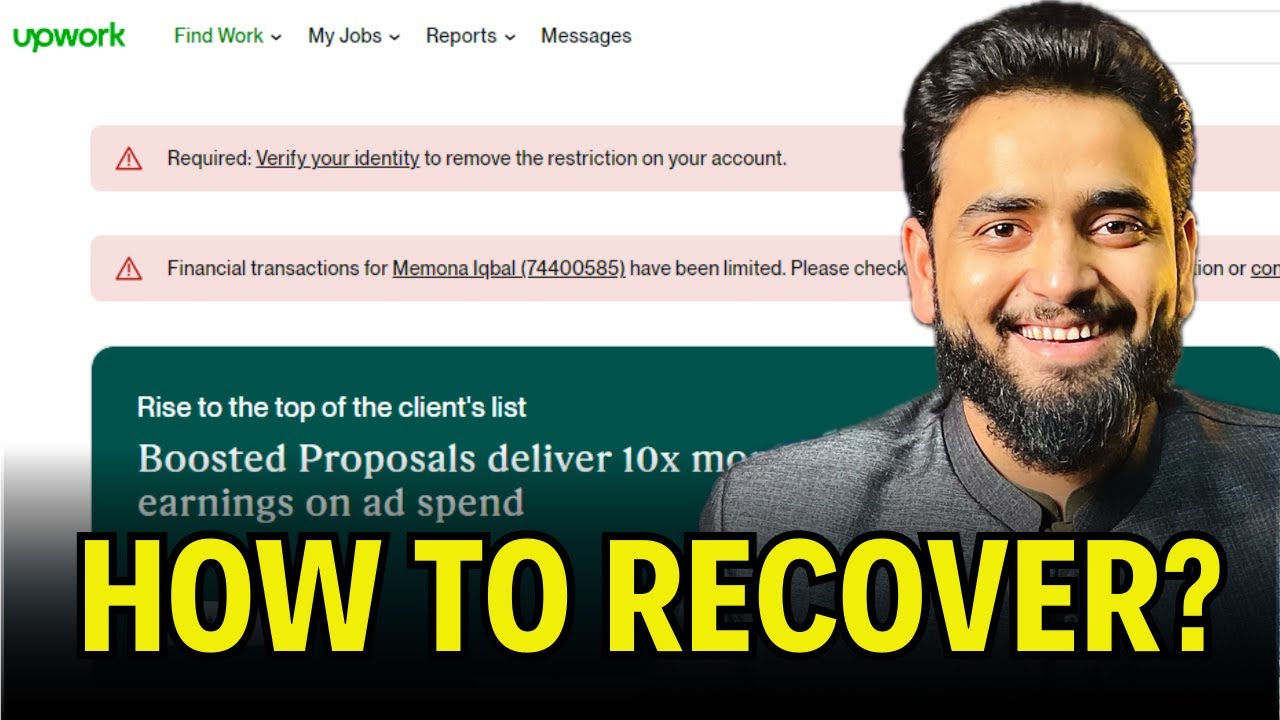How to Recover Upwork's Suspended Profile? Upwork Identity Verification ...