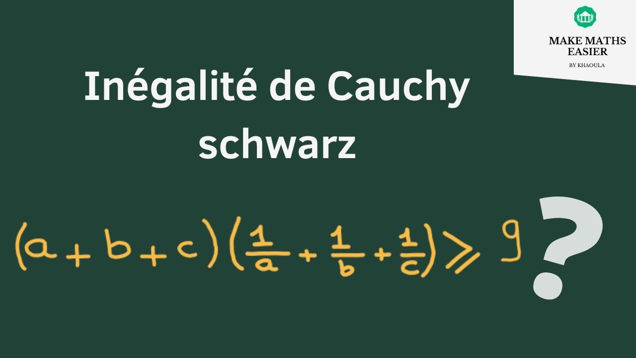 Inégalité de CAUCHY SCHWARZ. Comment démontrer l'inégalité de Cauchy ...