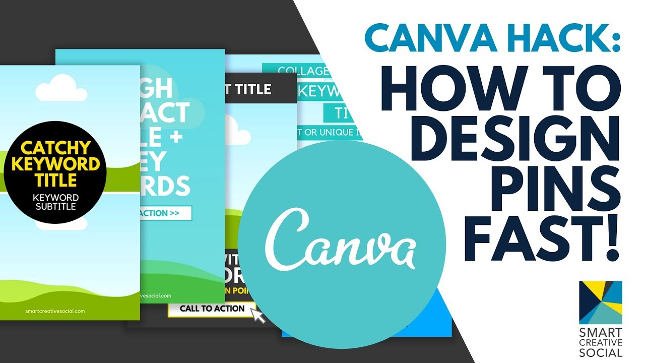 PINTEREST hack 💯 How to MAKE pins fast in CANVA 📌6 pins in 10 mins 🕑 fast Canva graphic design ...