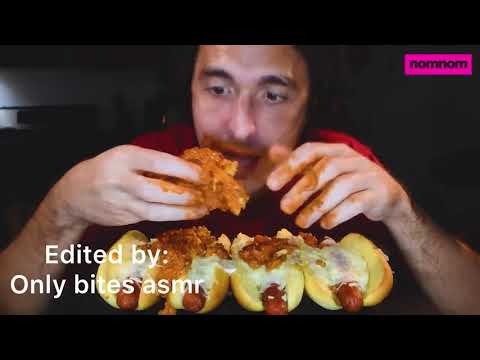 Nomnomsammieboy - SPAGHETTI SAUCE CHEESE HOT DOGS FEAST || only bites!!!