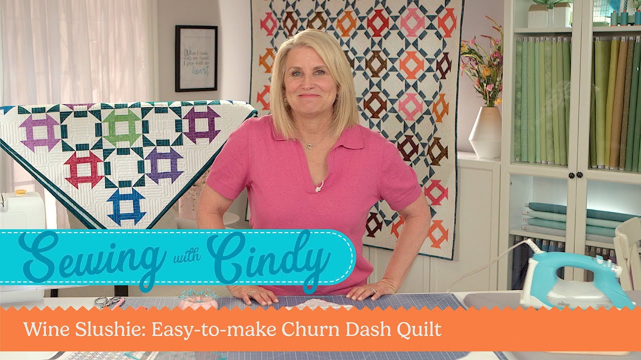 Easy-to-make Churn Dash Quilt: Wine Slushie - YouTube