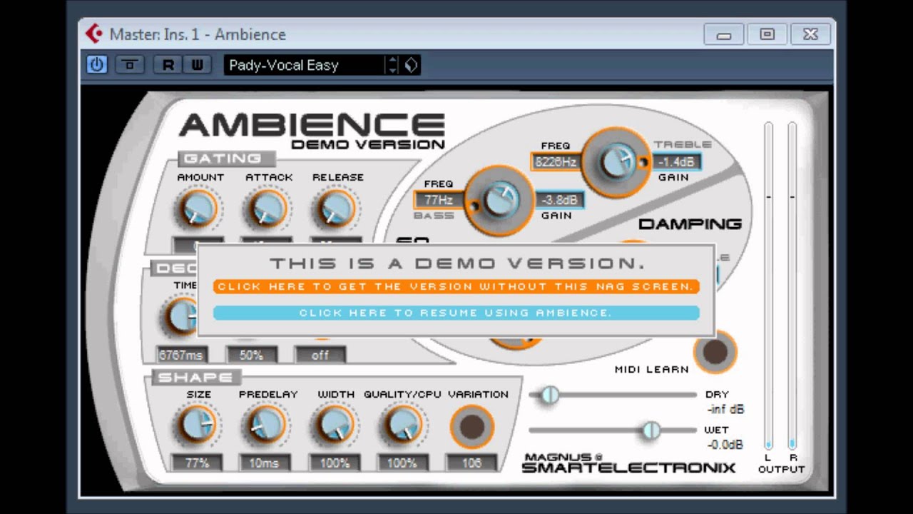 Ambience Demo Version by MAGNUS SmartElectronix - YouTube