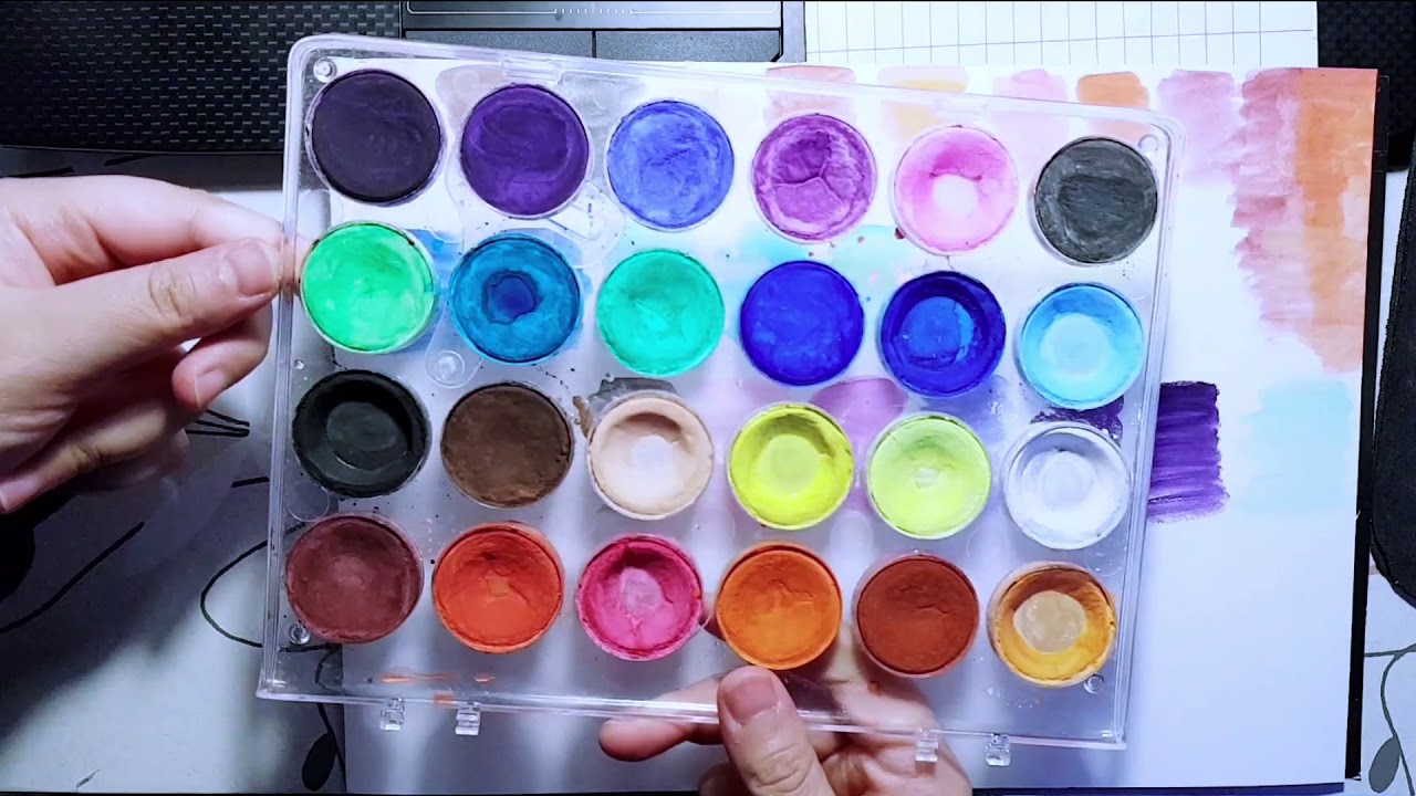 Testing my own watercolor - YouTube