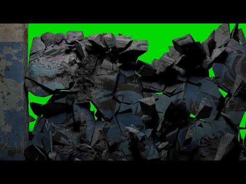 FREE HD Green Screen - GRAFFITI WALL CRUMBLE REVEAL WITH SOUND - YouTube
