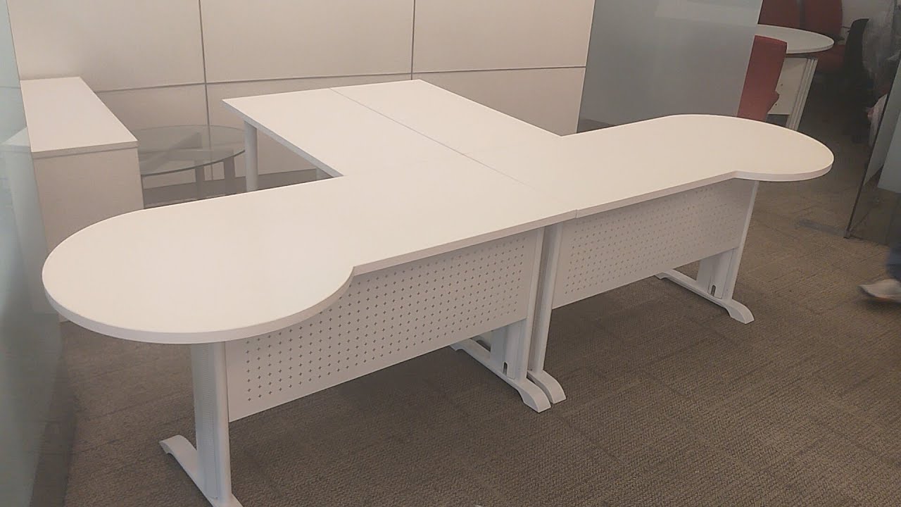P-SHAPE OFFICE TABLE #P-shape #p-shapetable #officetable #pantrytable # ...