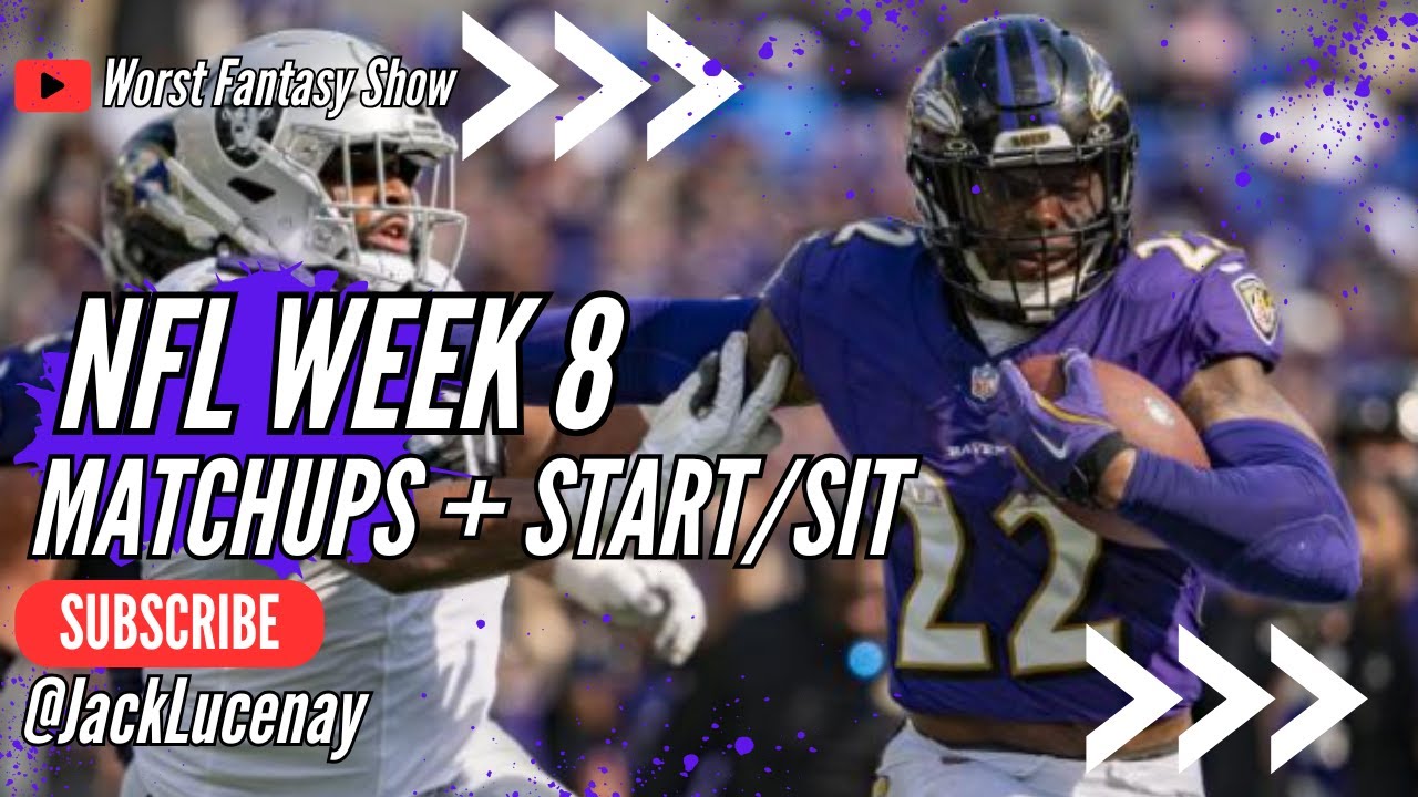 NFL Week 8 - Best Matchups & Start/Sit + Drafting a Weekly Best Ball ...