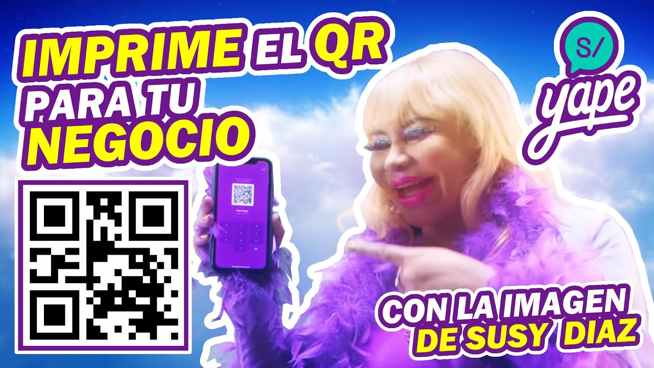 ️Como IMPRIMIR mi CODIGO QR de YAPE BCP de SUSY DIAZ | Tutorial fácil desde tu celular 2023 ...