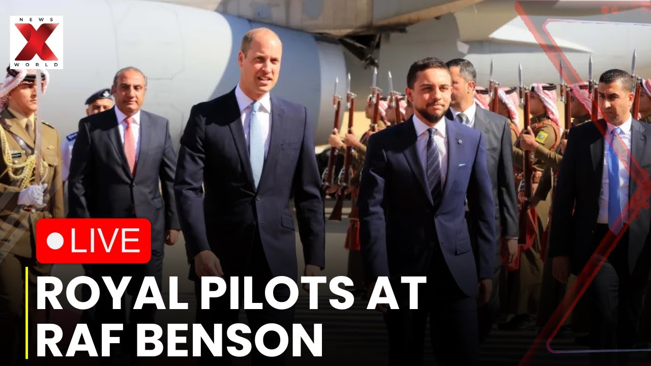 Prince William RAF LIVE : Prince William and Jordan's Crown Prince ...
