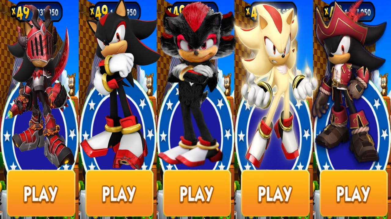 Sonic Dash - Movie Shadow New Character Coming Soon All Shadow Costumes Unlocked vs All Bosses ...