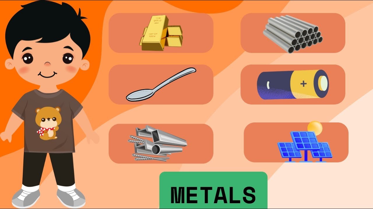 Metals | Properties and Uses |Learn about metals | Kids song |Nursery ...