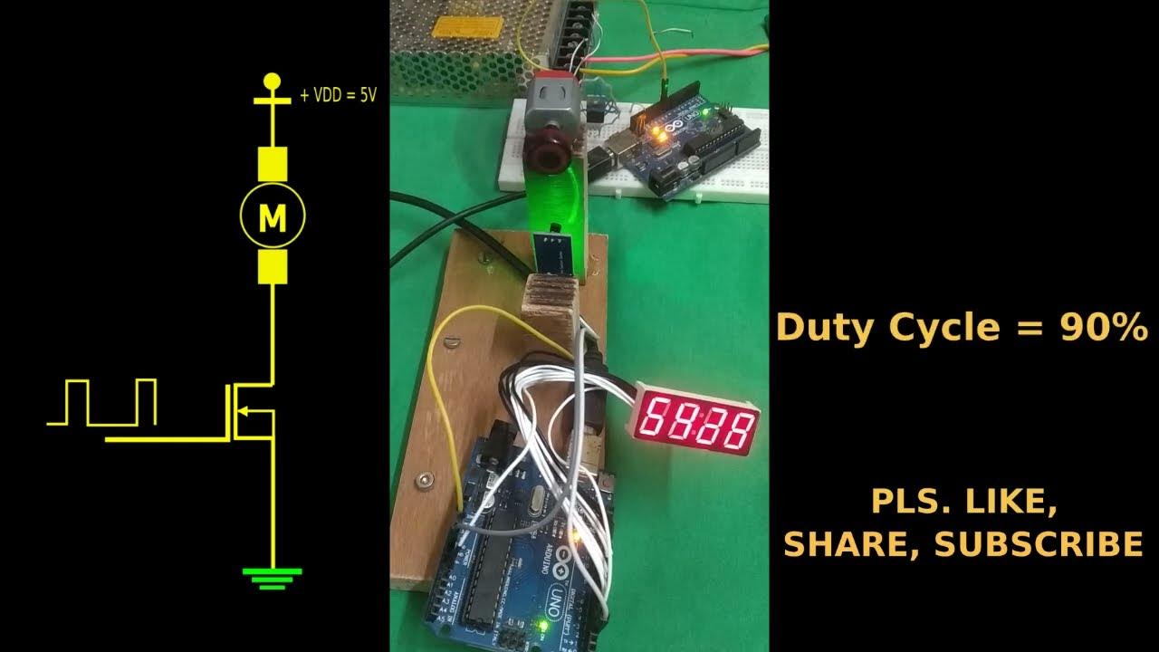 How to make a Tachometer using arduino | Desi Bhasa me. #dcmotor #tachometer #arduino #project ...