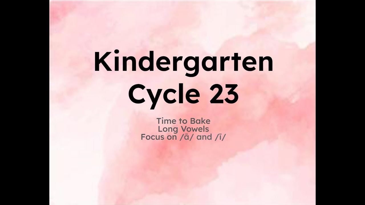 Kindergarten Skills Practice Cycle 23 - YouTube
