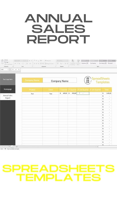 Annual Sales Report Excel Worksheet Exceltips Spreadsheet Spreadsheetskills Salesreport