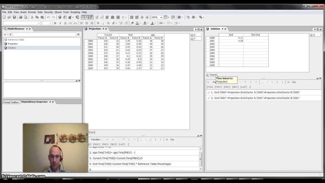Learn Quantrix Modeler: Example of a Non-Traditional Spreadsheet Formula Episode #0072 - YouTube