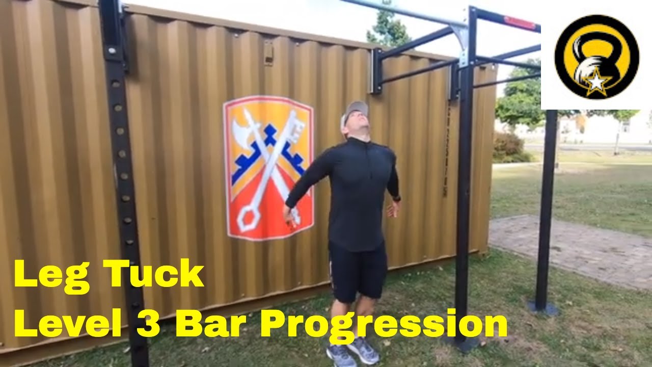 Leg Tuck Exercise - Knee Tuck Negatives - LEVEL 3 - YouTube