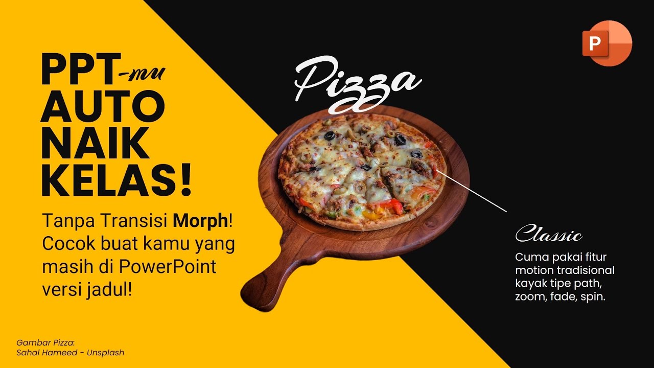 Tutorial Membuat Slide Presentasi PowerPoint Tema Menu Restoran Pizza ...