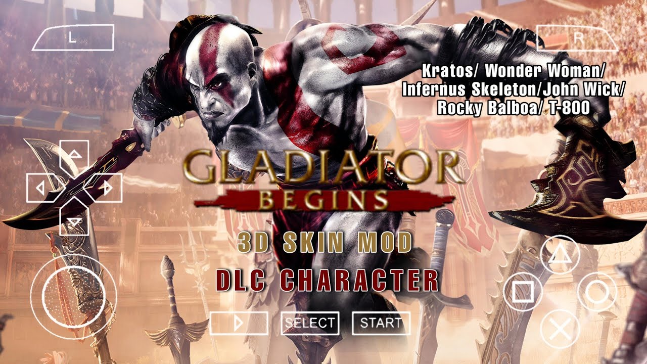 KRATOS God of War 3D Skin 2023 Mod Gladiator Begins | PPSSPP Gameplay - YouTube