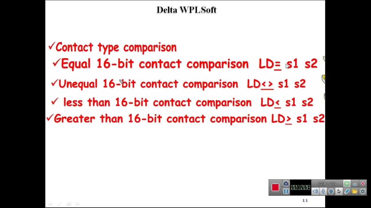 compare instructions DELTA PLC - YouTube