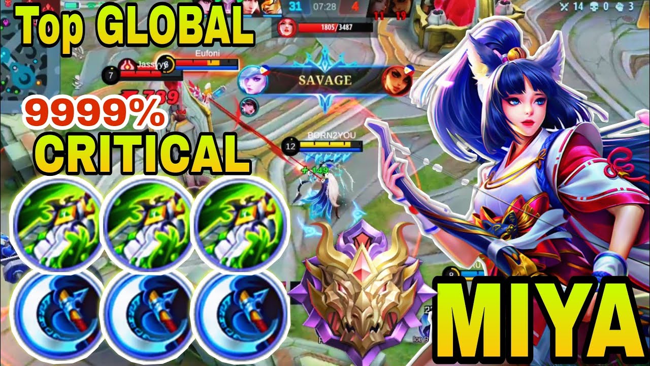 WTF!! New One Shot Build Miya | Mobile Legends - YouTube