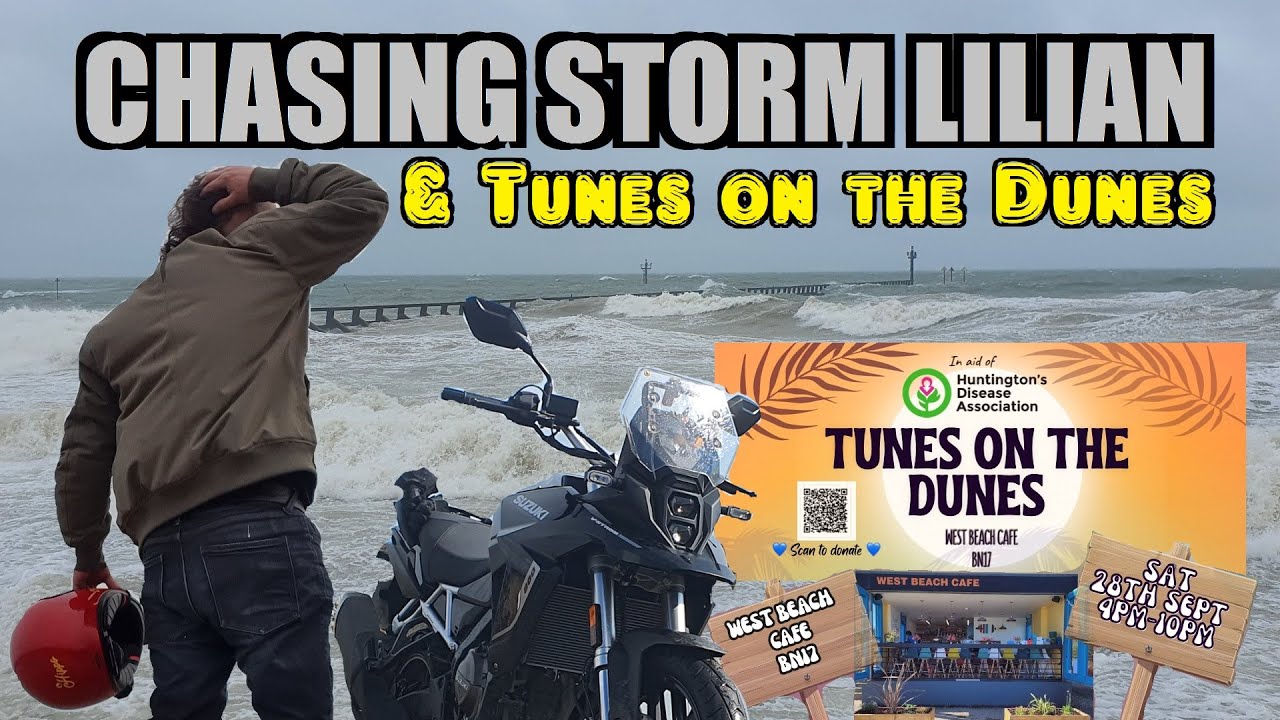 Chasing Storm Lilian on the V-Strom | Tunes On The Dunes - YouTube