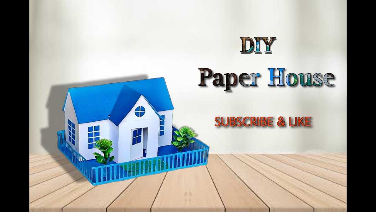 HOW TO MAKE BEAUTYFUL PAPER HOUSE ? MINI PAPER HOUSE | CRAFTS | CHILD ...