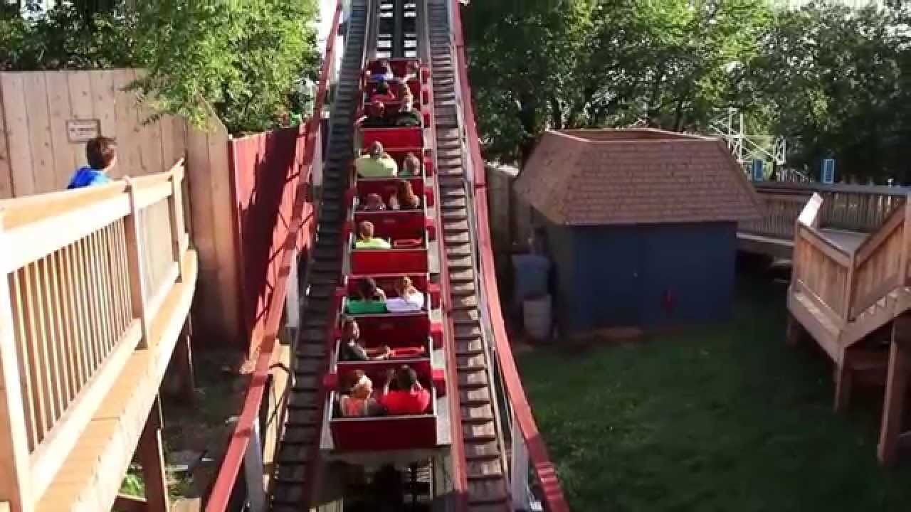 Wildcat wooden roller coaster at Frontier City - YouTube