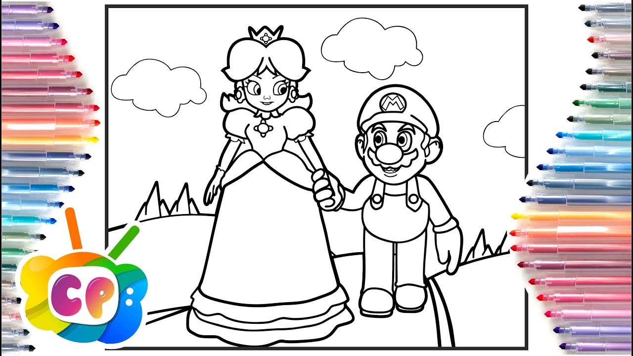 💓 Super Mario Bros coloring page / Mario coloring / Mario with the ...