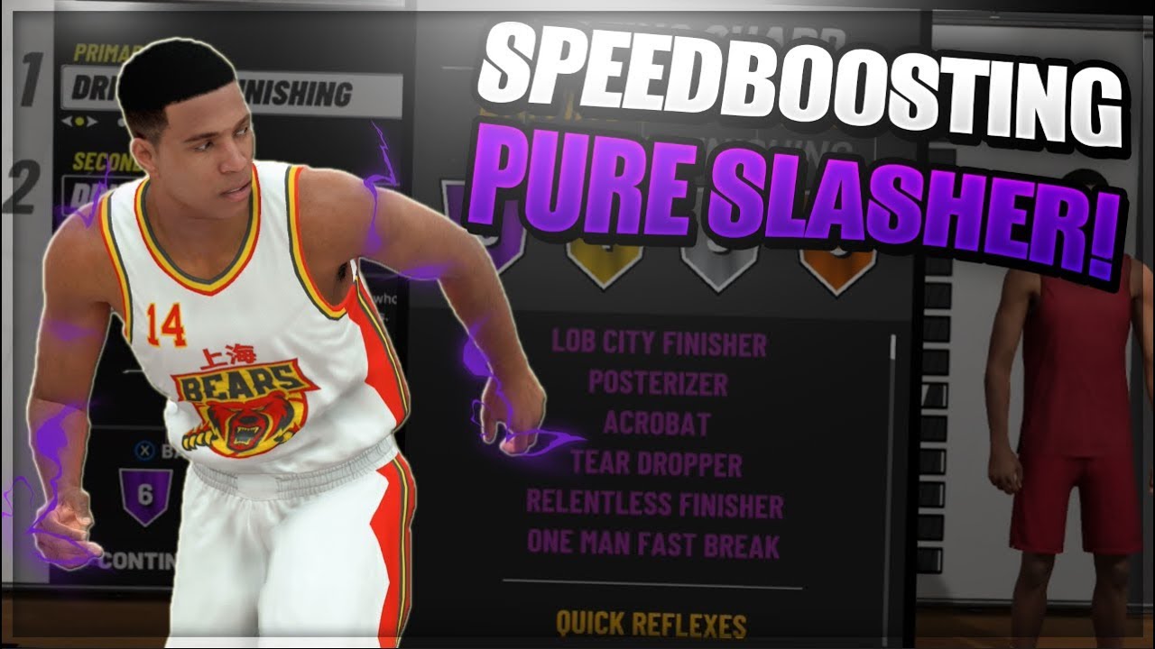 SPEEDBOOSTING PURE SLASHER?! PURE SLASHER BUILD FOR NBA 2K19 ...