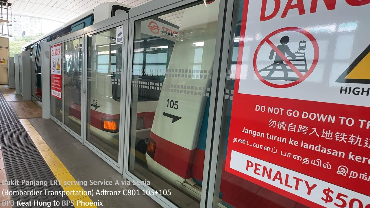 ⁴ᴷ [Service A on Weekend] SMRT Trains, BPLRT Train Ride [Keat Hong → ...