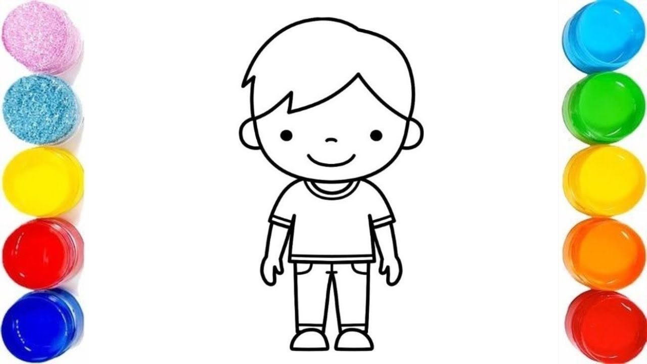 How to draw a boy easy for kids - YouTube
