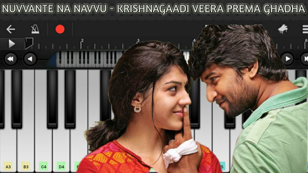 Nuvvante na navvu song on keyboard #krishnagadiveerapremagaadha #nani # ...