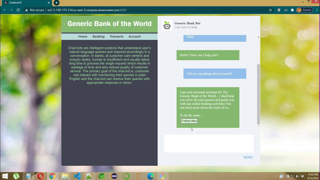 Banking Chat-Bot Demo - YouTube