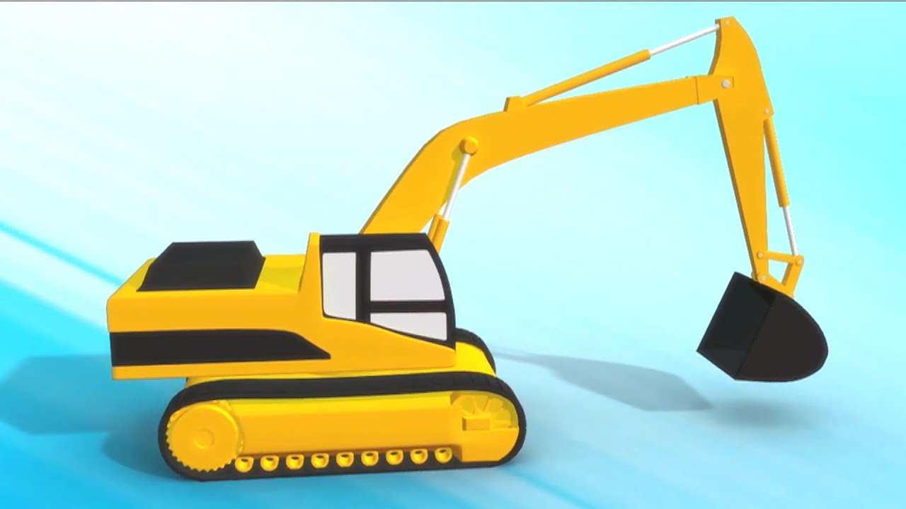 Digger Truck, Car Cartoon, Animated Video For Babies - YouTube