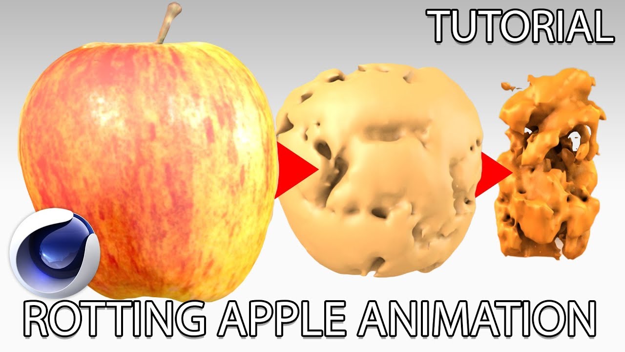 C4D TUTORIAL: ANIMATED ROTTING APPLE - YouTube