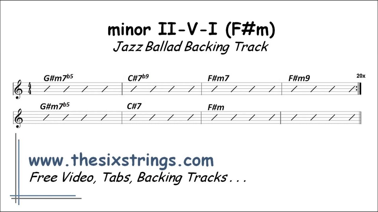 Minor II-V7-I Jazz Backing Track (F#min) - 181Jazz Ballad - YouTube