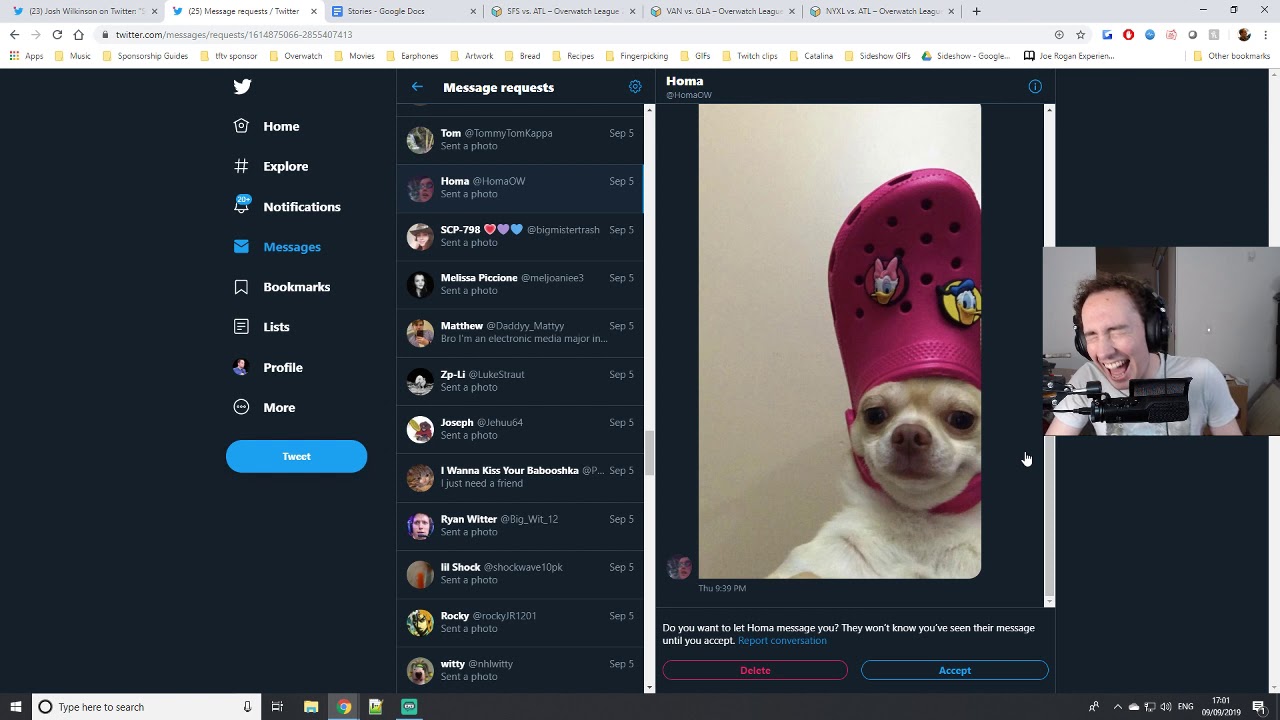 open twitter DM roulette LIVE on Twitch - YouTube
