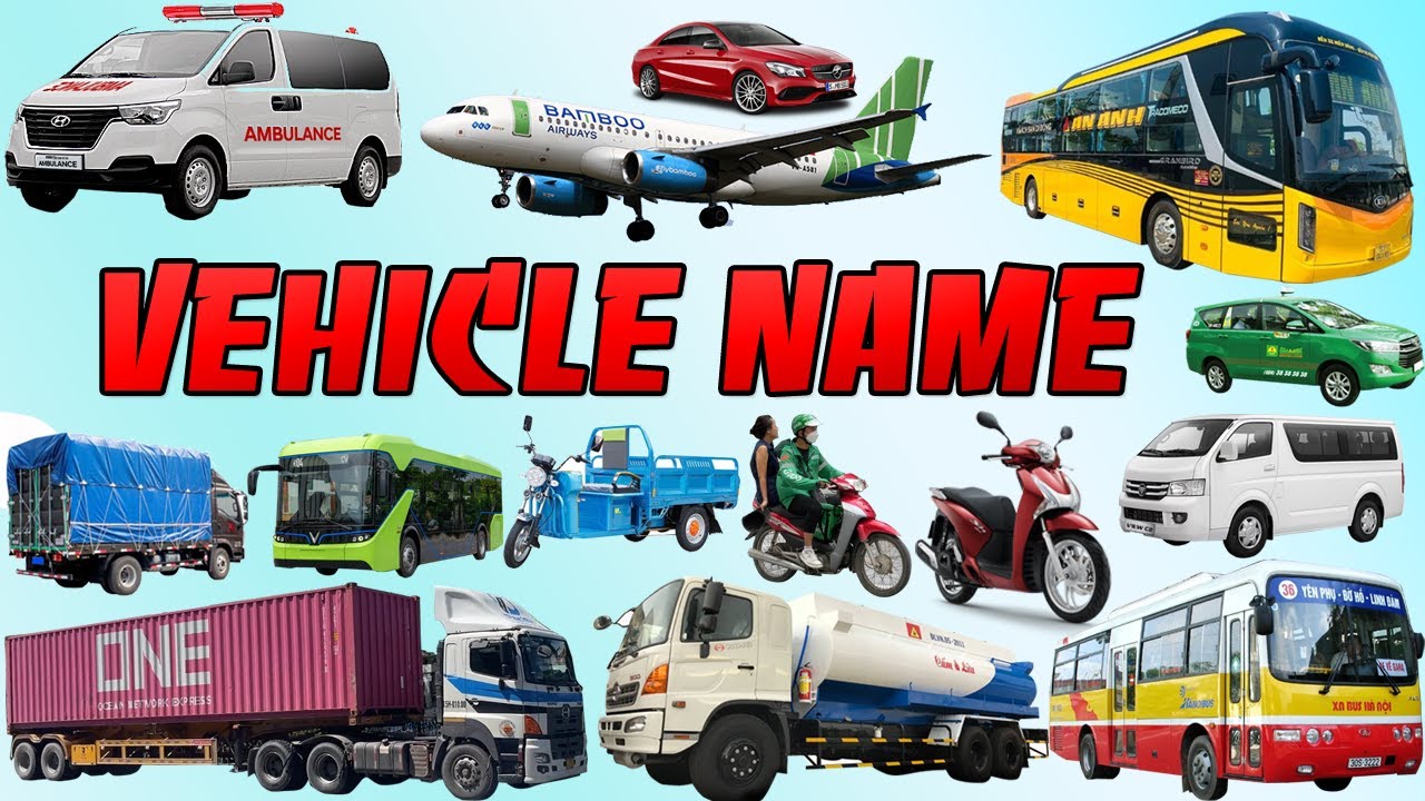 Vehicle Name Sounds - Cars and Trucks - Learn Street Vehicle Sounds ...