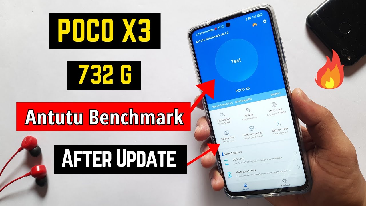 Poco X3 Antutu Benchmark Test || SD 732 G Antutu Score || Poco X3 732 G ...