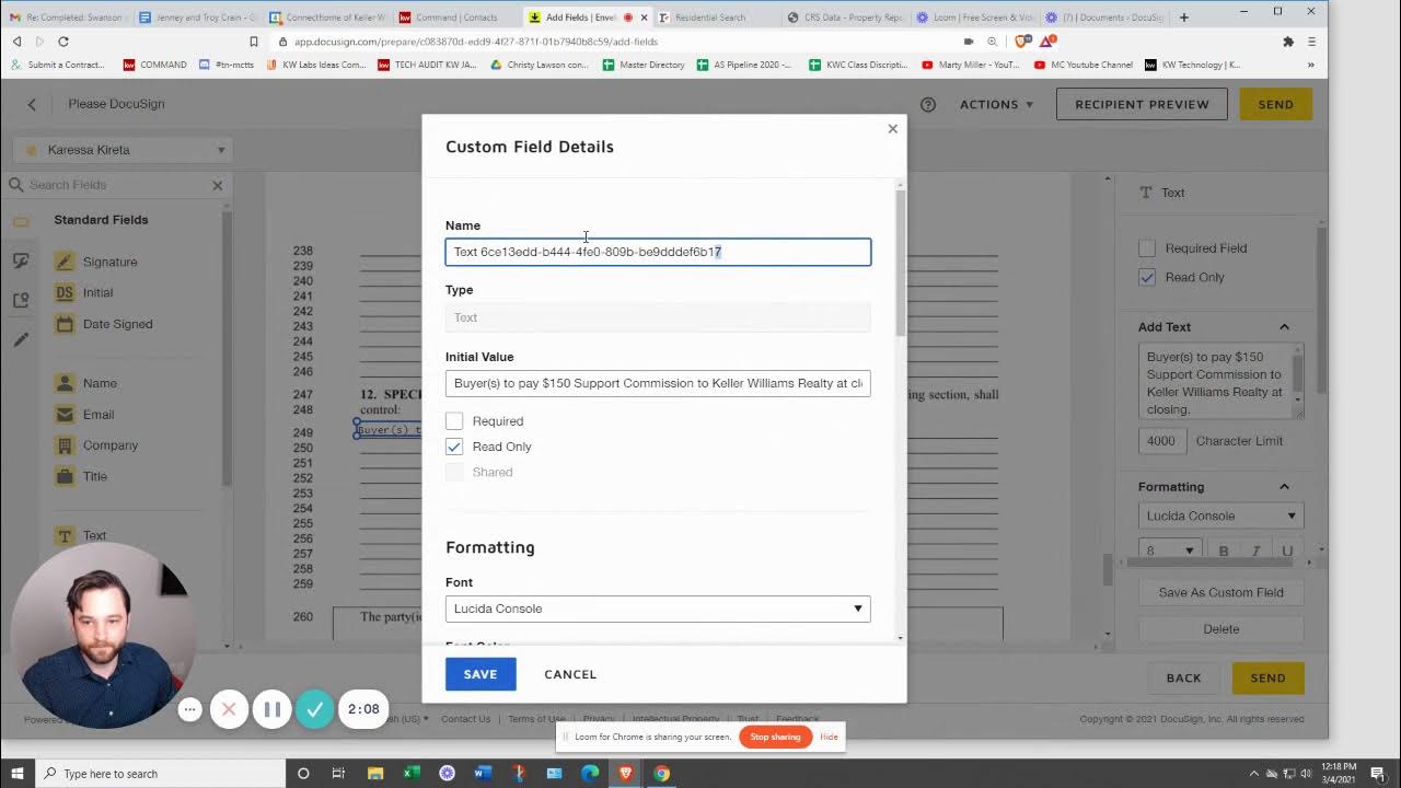 DocuSign | Special Stips Custom Fields - YouTube