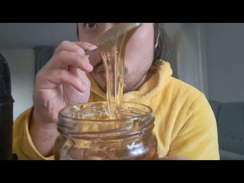 ASMR PLATE LICK HONEY & SPOON LICKING